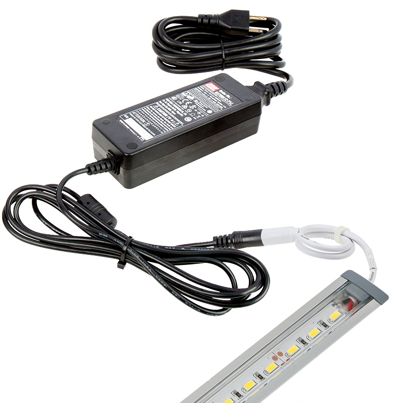 Linear LED Light Bar Fixture w/ DC Barrel Connectors - Flush Mount ...