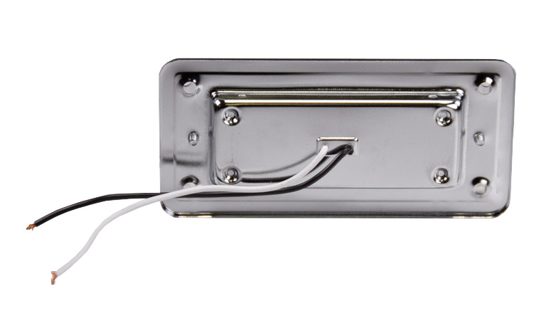 5.75” Rectangular LED Dome Light Fixture w/ Chrome Housing - 30 Watt ...